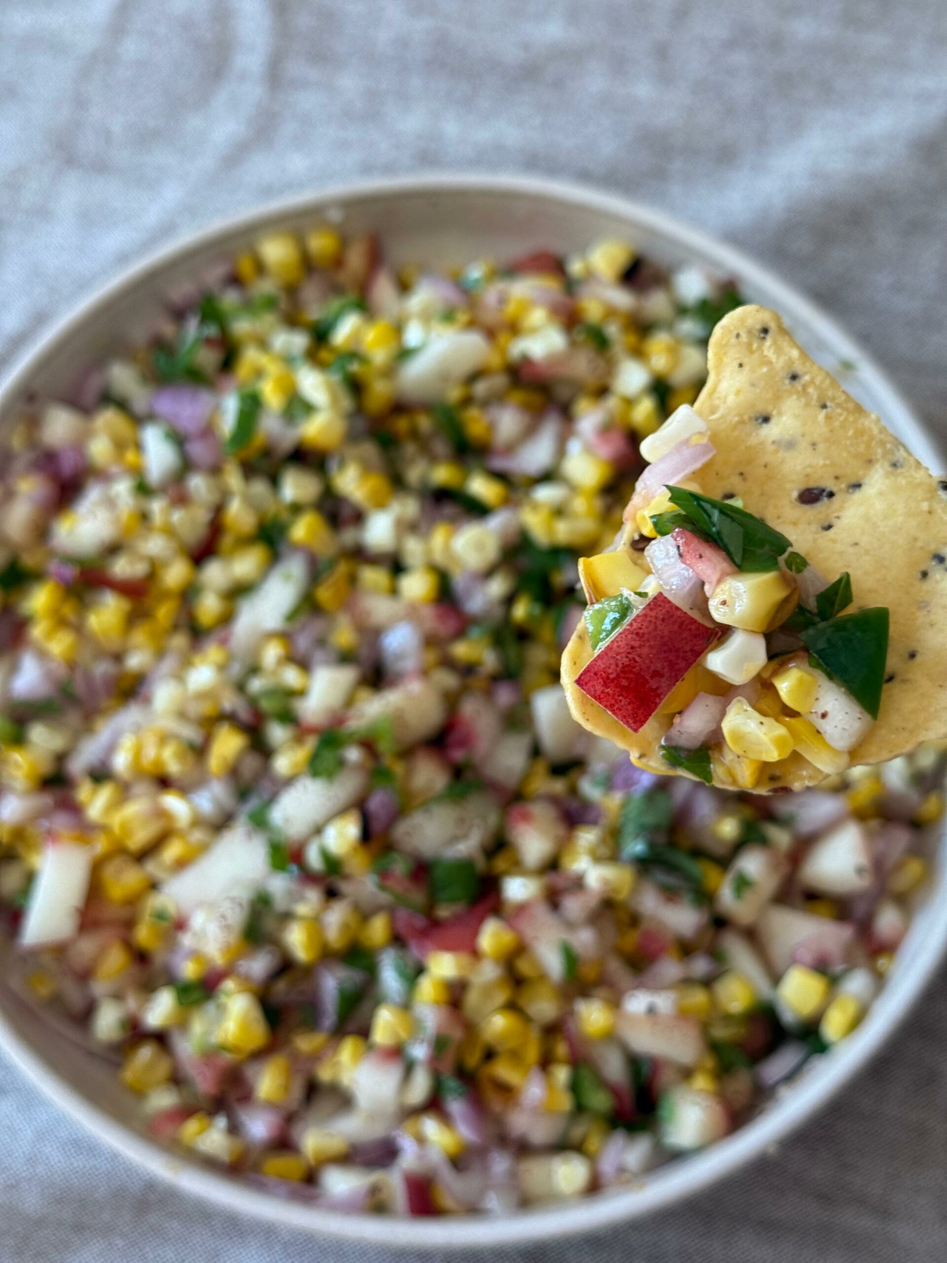 Grilled Corn and Peach Salsa (Easy Summer Recipe) ~ Spice & Zest